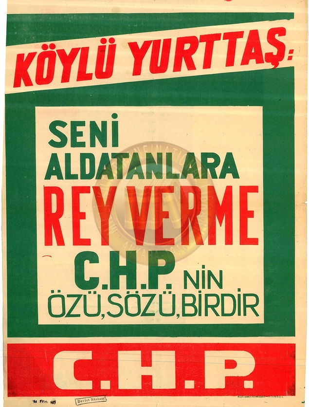Milli Kütüphane Başkanlığı Arşivinden Türk Siyasetine Ait 50 Afiş