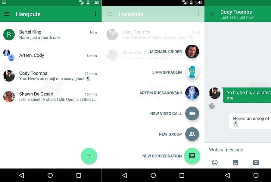 Google Hangouts Android Uygulamasının Tasarımını Değiştiriyor - Onedio