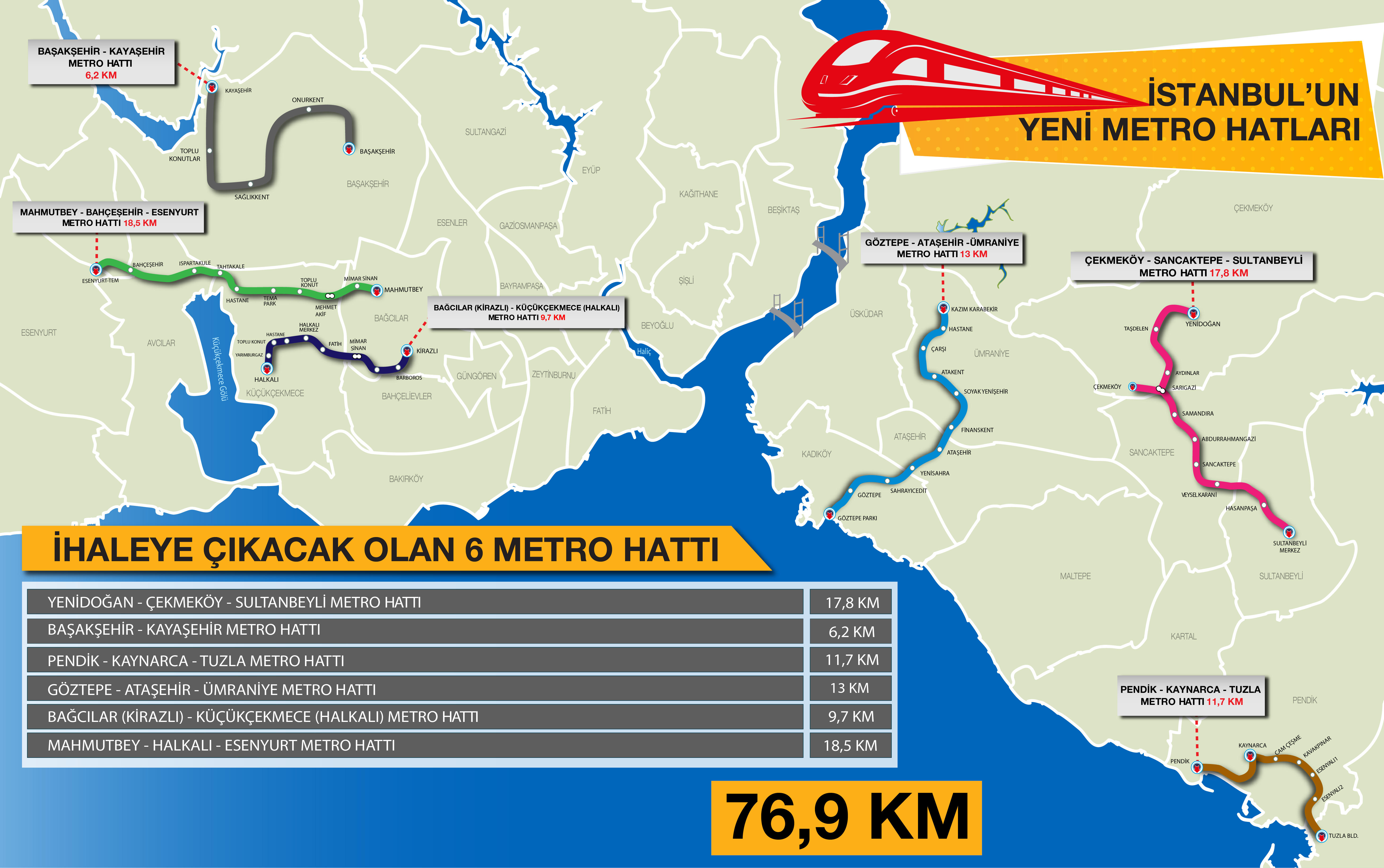 İstanbul'a 6 Yeni Metro Hattı ve Haliç'e Tüp Geçit Projesi - onedio.com