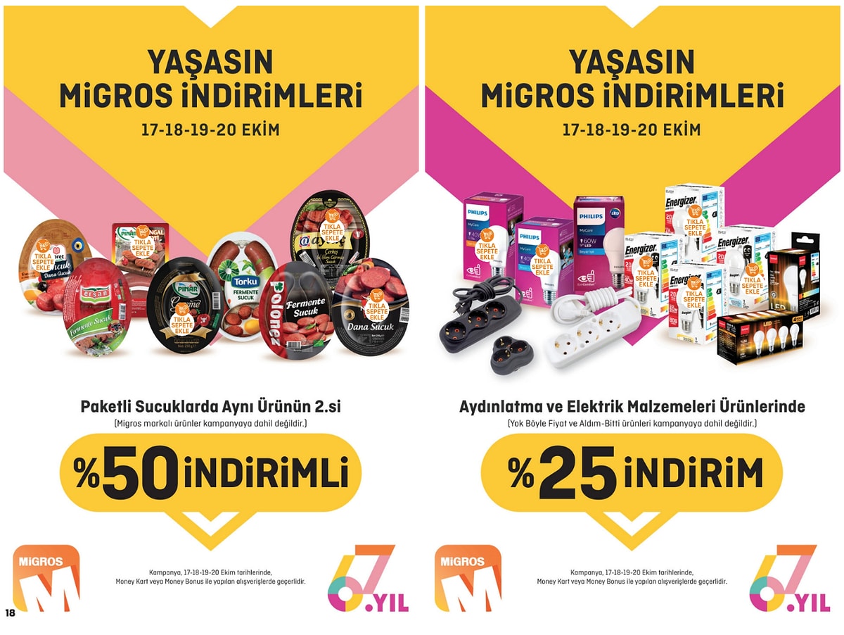 Migros İndirim Günleri Başladı! 7 - 20 Ekim 2021 Migroskop Kataloğu ...