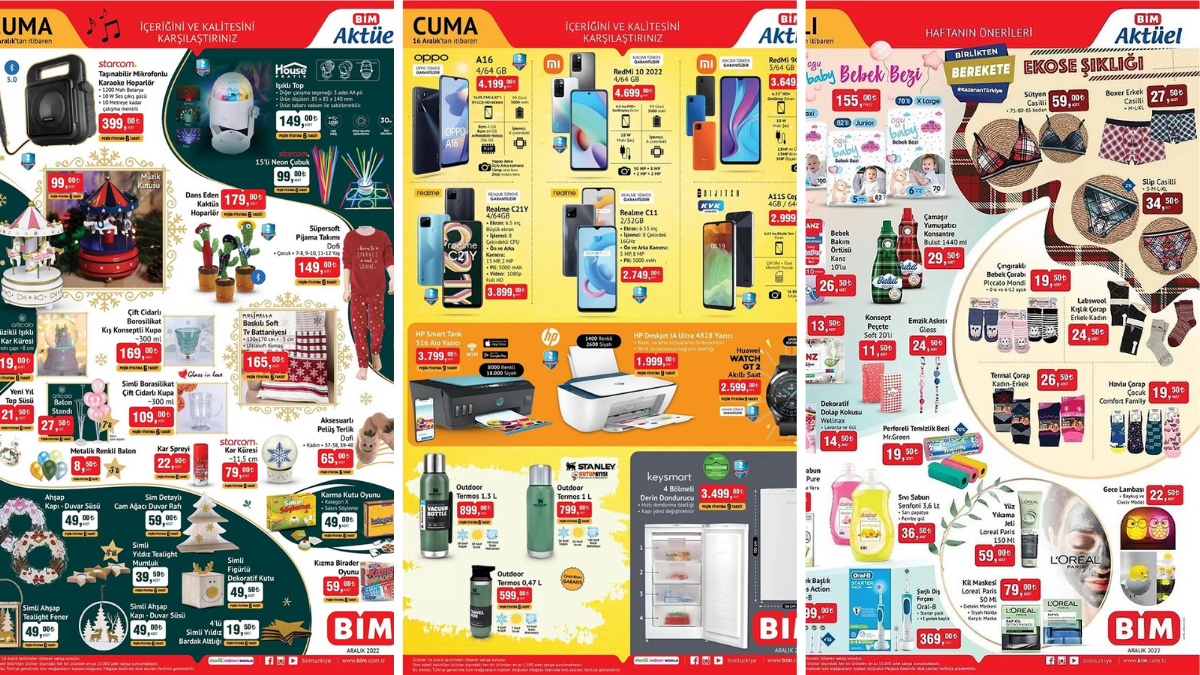 13 - 16 Aralık 2022 BİM Aktüel İndirim Kataloğu - Onedio