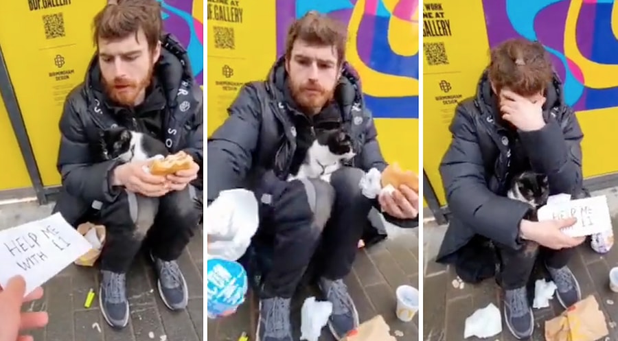 Çektiği Sosyal Deney Videosu İçin Evsiz Bir Adamdan Yardım İsteyen Genç ...