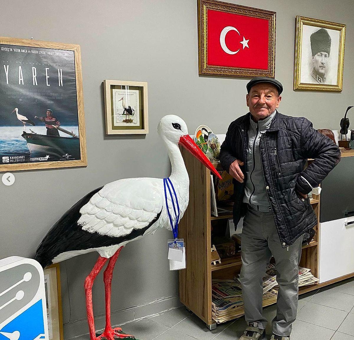 Mucize Bu Yıl da Devam Etti! Yaren Leylek, 13. Kez Adem Amca'ya Kavuştu ...