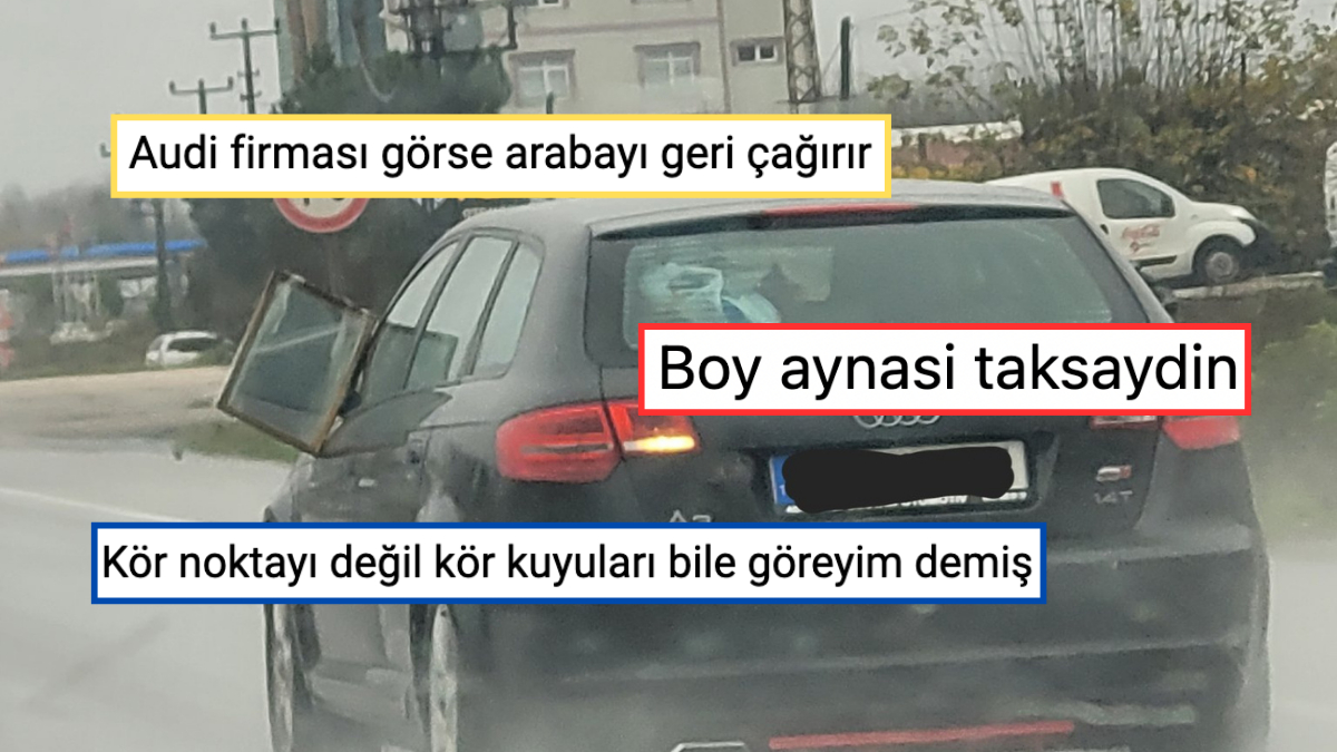 Yan Dikiz Aynasına Farklı Bir Boyut Kazandıran Otomobil Sahibi Goygoyseverlerin Dilinde - Onedio